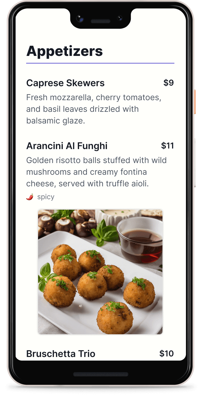 Today's Menu - Create restaurant menus